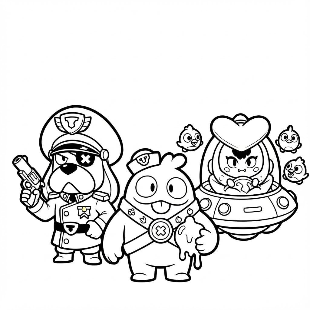 Brawl Stars elképesztő színező. Ingyenes letöltés, nyomtatás vagy ...